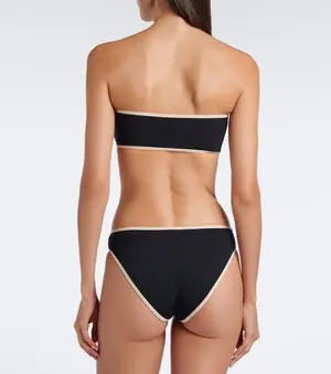 TOTEME Bandeau Bikini Top - Black