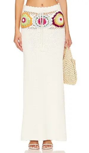 LOVERS AND FRIENDS Kestrel Crochet Maxi Skirt - Tropical Multi