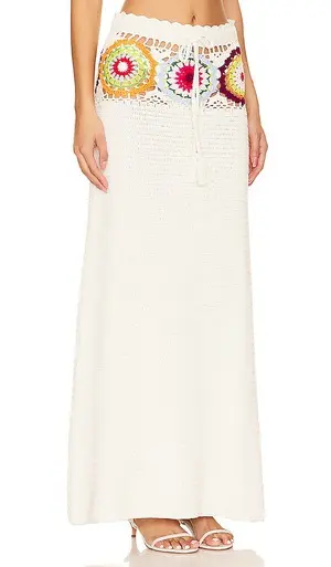 LOVERS AND FRIENDS Kestrel Crochet Maxi Skirt