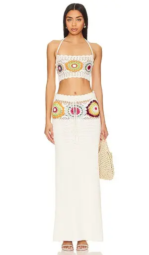 LOVERS AND FRIENDS Kestrel Crochet Maxi Skirt