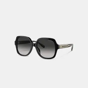 COACH Ombré Oversized Square Sunglasses Black