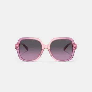 COACH Ombré Oversized Square Sunglasses - Pink Purple Gradient