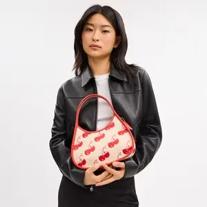 COACHTOPIA Ergo Shoulder Bag In Leather With Cherry Print