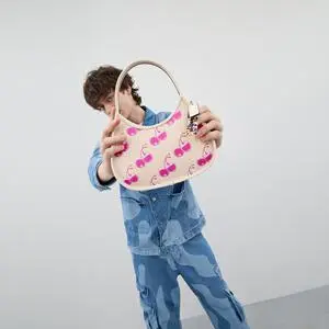 COACHTOPIA Ergo Shoulder Bag In Leather With Cherry Print