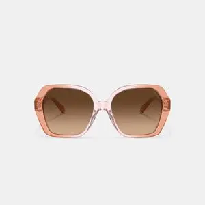 COACH Signature Ombré Geometric Square Sunglasses - Brown Gradient