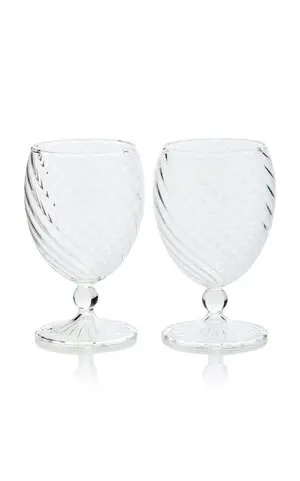 MODA DOMUS Nucleo Set-of-two Wine Glasses - Clear