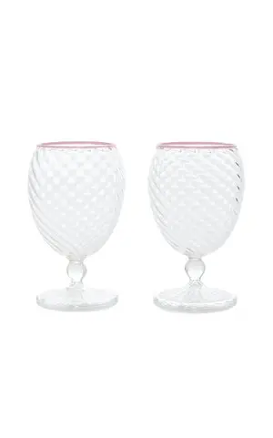 MODA DOMUS Nucleo Set-of-two Wine Glasses Pink