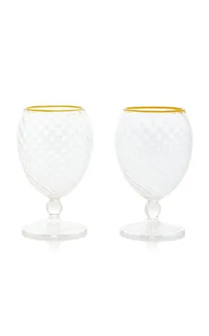 MODA DOMUS Nucleo Set-of-two Wine Glasses - Yellow