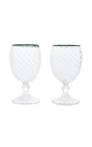 MODA DOMUS Nucleo Set-of-two Water Glasses - Green