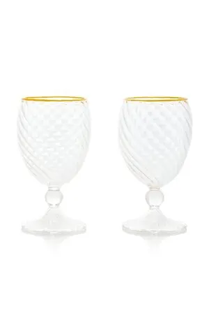 MODA DOMUS Nucleo Set-of-two Water Glasses - Yellow