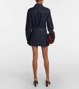 Bottega Veneta Soft Denim Pleated Skirt - Blue