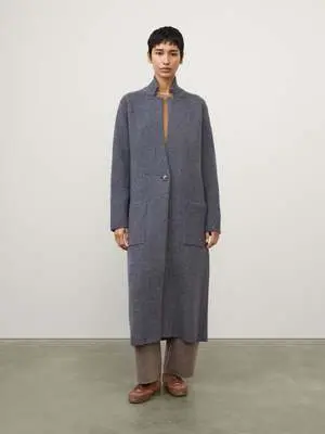 LISA YANG Amie Knitted Cashmere Coat - Graphite