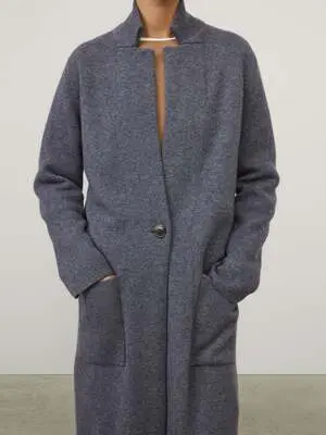 LISA YANG Amie Knitted Cashmere Coat - Graphite