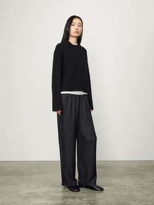 LISA YANG Sony Crewneck Cashmere Sweater - Black