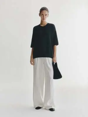 LISA YANG Camille Heavy Knit Cashmere Sweater - Black