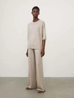 LISA YANG Camille Heavy Knit Cashmere Sweater - Sand