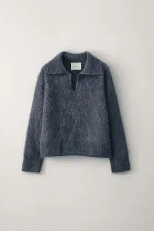 LISA YANG Kerry Open Collar Sweater - Brushed
