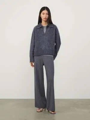 LISA YANG Kerry Open Collar Sweater - Brushed