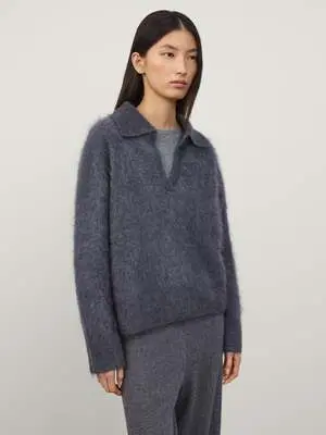 LISA YANG Kerry Open Collar Sweater - Brushed