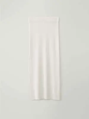 LISA YANG Ronja Ribbed Cashmere Skirt - Ivory