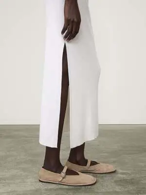 LISA YANG Ronja Ribbed Cashmere Skirt - Ivory
