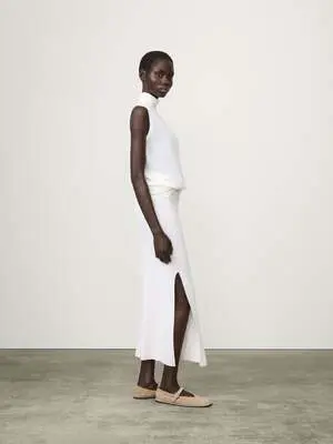 LISA YANG Ronja Ribbed Cashmere Skirt - Ivory