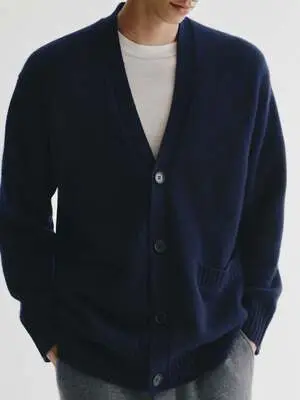 LISA YANG The Wilson Cashmere Cardigan - Navy