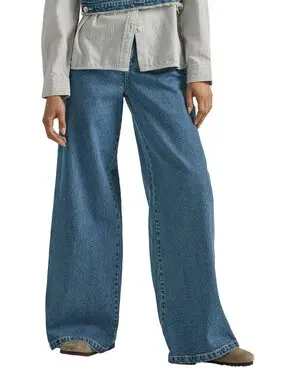 LEEM Lee Carpenter Low-Rise Stamp Of Approval Wide Leg Jean - Nocolor