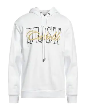Just Cavalli Cotton Terry Hooded Sweatshirt With Embroidered Logo