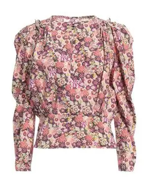 Isabel Marant Floral Print Crepe Top Pink