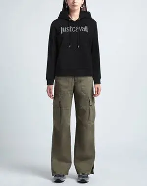 Just Cavalli Hooded Sweatshirt With Crystal Embellishments