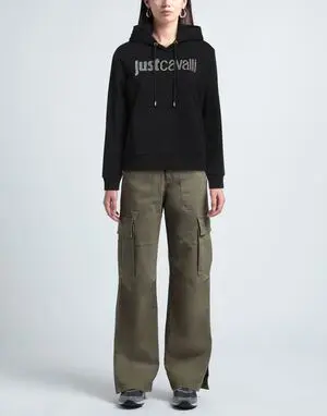 Just Cavalli Hooded Sweatshirt With Crystal Embellishments