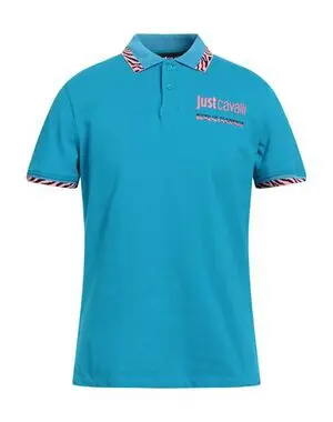 Just Cavalli Polo Shirt Size Cotton, Viscose, Polyamide, Elastane