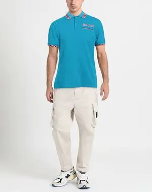 Just Cavalli Polo Shirt Size Cotton, Viscose, Polyamide, Elastane