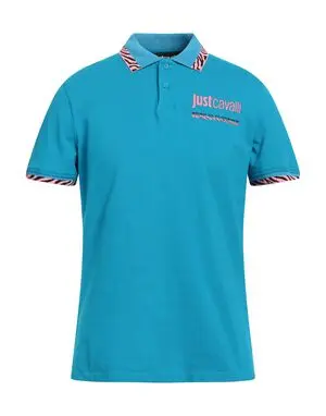 Just Cavalli Polo Shirt Size Cotton, Viscose, Polyamide, Elastane