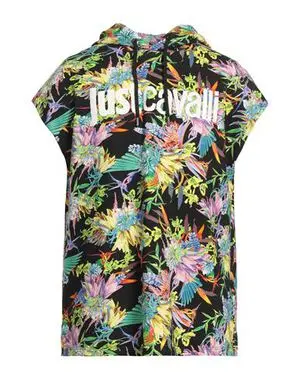 Just Cavalli Floral Print Cotton French Terry Hoodie
