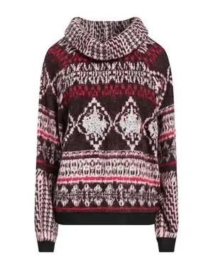BRAND UNIQUE Jacquard Knit Turtleneck Top