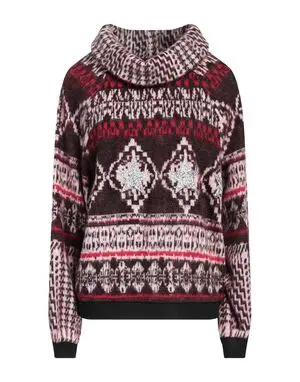 BRAND UNIQUE Jacquard Knit Turtleneck Top