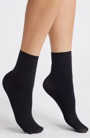 Oroblu Stretchy Crew Socks - Black