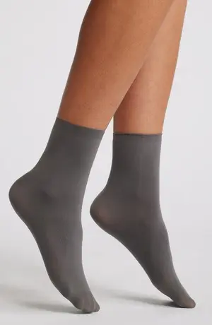 Oroblu Stretchy Crew Socks Metal