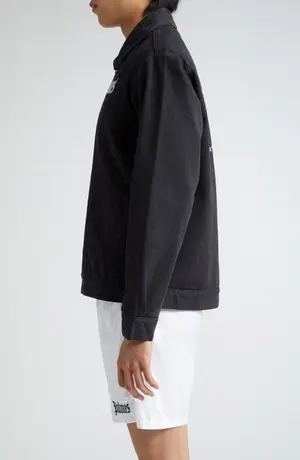 PALMES Organic Cotton Gothic Logo Jacket - Black