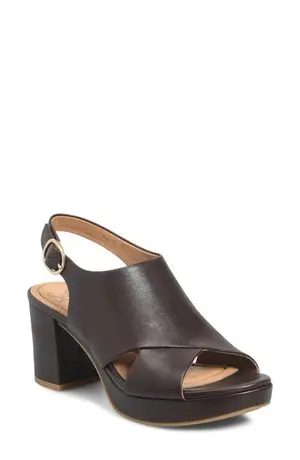 SOFFT Liv Slingback Platform Sandal - Chocolate