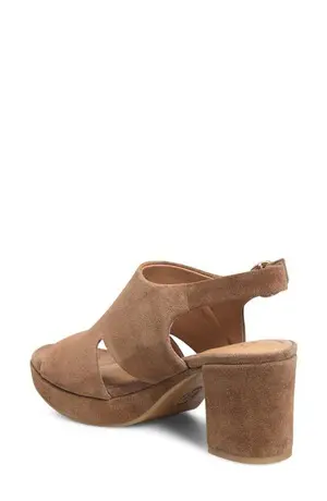 SOFFT Liv Slingback Platform Sandal - Light Brown