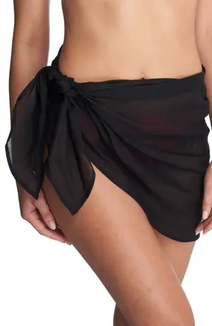 Natori Cotton Sarong - Black