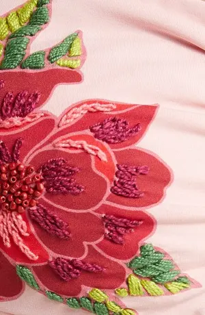 Farm Rio Rose Beaded Strapless Bikini Top