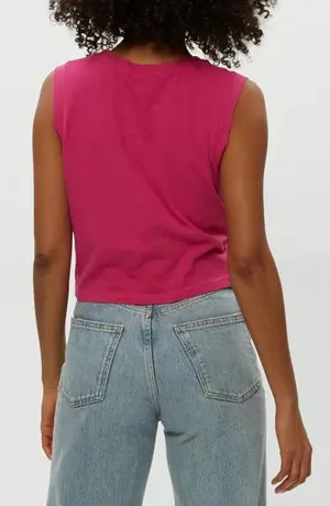 Michael Stars Johnnie Crewneck Tank - Pitaya