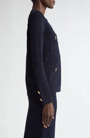 St. John Santiago Sweater Jacket - Midnight