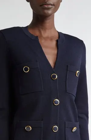 St. John Santiago Sweater Jacket - Midnight