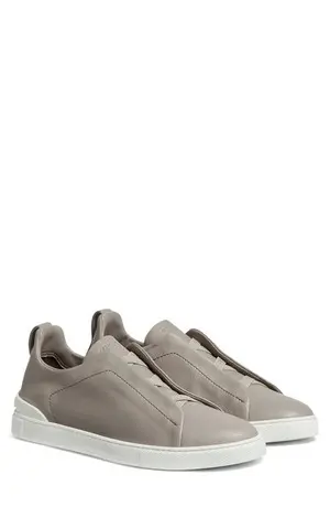 Zegna Triple Stitch™ Secondskin Low-Top Sneakers Grey