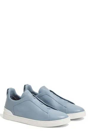 Zegna Triple Stitch™ Secondskin Low-top Sneakers - Light Blue
